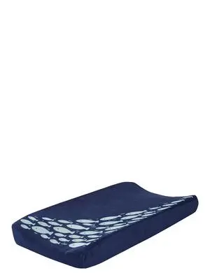 LAMBS & IVY Oceania Diaper Changing Pad Cover - Blue