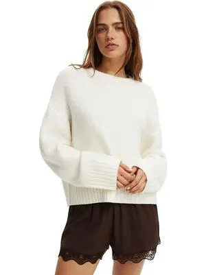 COTTON ON Crew Neck Pullover Total Eclipse