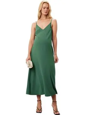 EMILIA GEORGE Victoria Slip Dress - Green