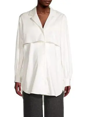 EMILIA GEORGE Adele Trench Shirt - White