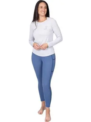 LINE IN THE SAND Dive In Swim Leggings - Fog