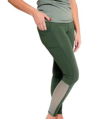 LINE IN THE SAND Dive In Swim Leggings - Palmetto