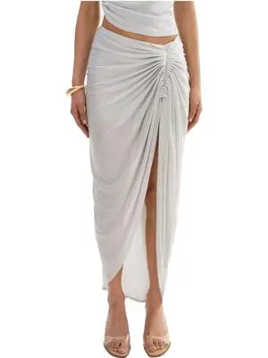 LAMARQUE Sanna Maxi Skirt - Silver Shimmer
