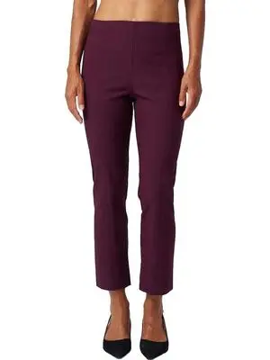 FRANNE GOLDE Cropped Stretch Magic Pant - Aubergine