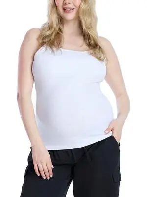 Motherhood Maternity Clip Down Nursing Tank Top Cami - White