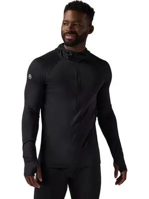 BACKCOUNTRY Pines Microgrid Ultra-lt Baselayer 1/2-zip Scuba Top - Black