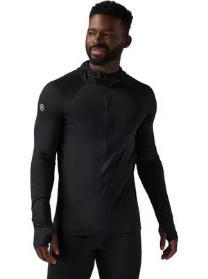 BACKCOUNTRY Pines Microgrid Ultra-Lt Baselayer 1/2-Zip Scuba Top Black