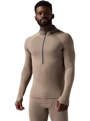 BACKCOUNTRY Pines Microgrid Ultra-Lt Baselayer 1/2-Zip Scuba Top Fallen Rock