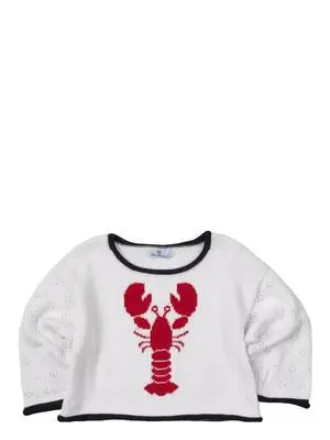 FLORENCE EISEMAN Sweater With Lobster Intarsia - White