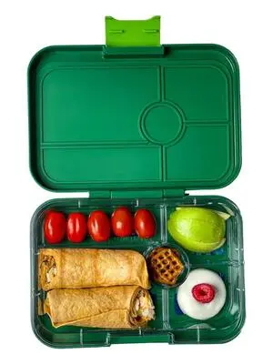 YUMBOX Tapas Bento-style Leakproof Lunch Box 5 Compartments Palm Green