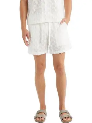 RIZORT Charles Check Shorts - White