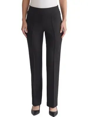 Jones New York Pintuck Pull-on Straight Leg Trousers - Jones Black