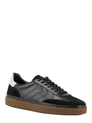 VAGABOND SHOEMAKERS Leo Low Top Racing Sneakers - Black Leather