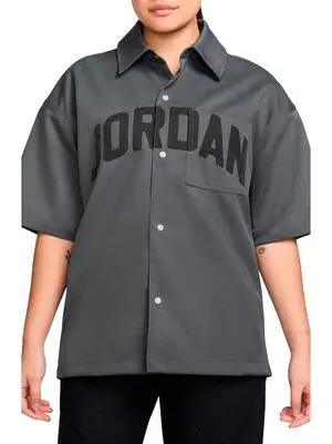JORDAN Jordan Flight Short Sleeve Shirt Iron Grey/dark Smoke Grey