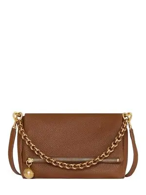 Rebecca Minkoff Foldover Leather Crossbody Bag - Tawny