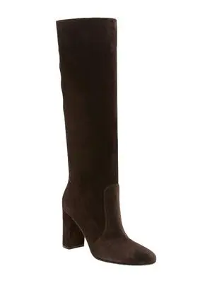 GIANVITO ROSSI Block Heel Tall Boots - Moka