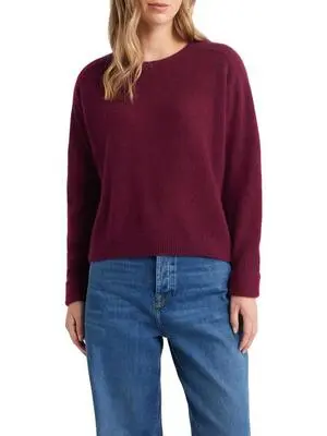 MARGARET O'LEARY Crewneck Cashmere And Silk Sweater - Port