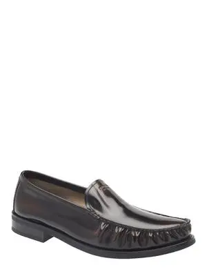 Prada Ruched Apron Toe Loafer - Bruciato