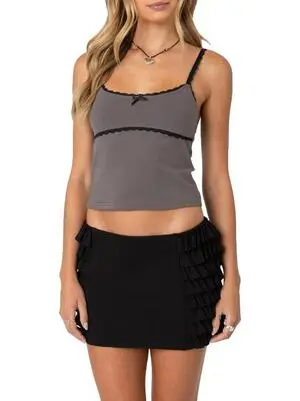 EDIKTED Lace Trimmed Camisole - Gray