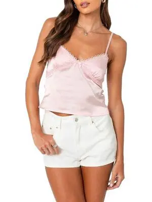 EDIKTED Satin Camisole - Pink