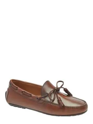 Ralph Lauren Purple Label Harold Suede Tasseled Driving Loafer - Tan