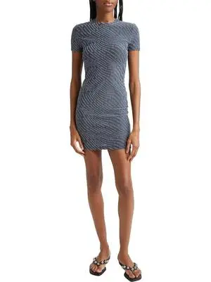 Alexander Wang Logo Jacquard Minidress - Graphite