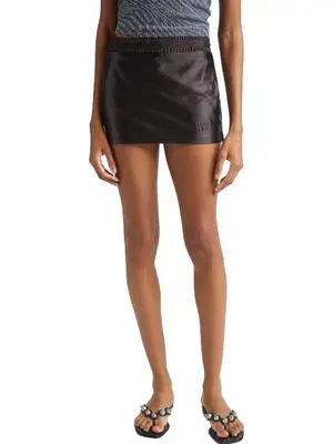 Alexander Wang Metallic Faille Miniskort - Black