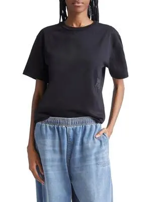 Alexander Wang Puff Logo Cotton Jersey T-shirt - Black