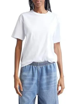 Alexander Wang Puff Logo Cotton Jersey T-shirt - White