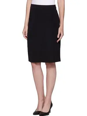 Misook Straight Knit Skirt - Black