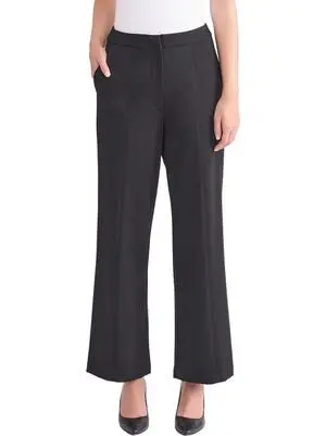 Misook Seamed Wide Leg Pants - Black