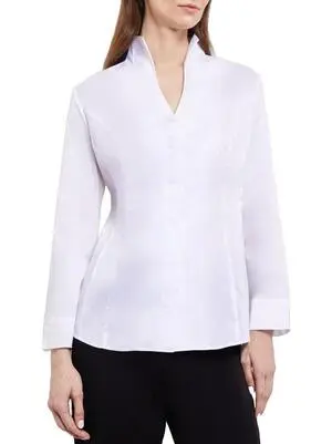 MISOOK Stand Collar Button-Up Shirt