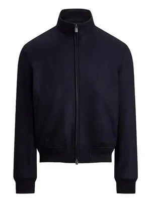 Ralph Lauren Cashmere-blend Felt Bomber Jacket - Classic Chairman Navy