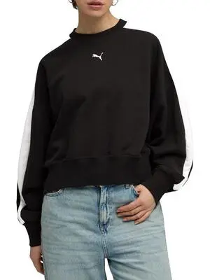 PUMA T7 Oversize Crewneck Sweatshirt Puma Black