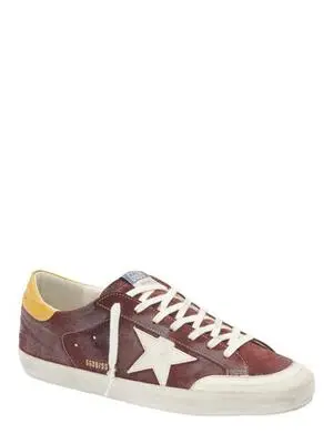 GOLDEN GOOSE Super-star Low Top Sneaker - Bordeaux/cedro/white