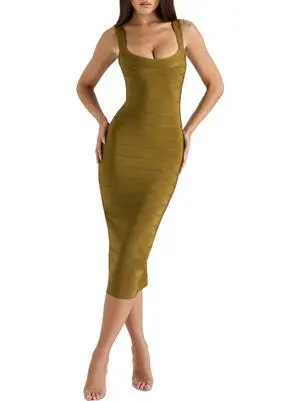 House Of Cb Bandage Midi Dress - Martini