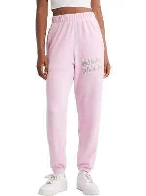 BOYS LIE Georgia Rules V2 Slim Thermal Sweatpants - Pink