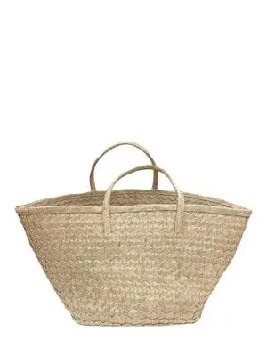 INDEGO AFRICA Sabi Triangle Fold Weave Palm Tote - Natural