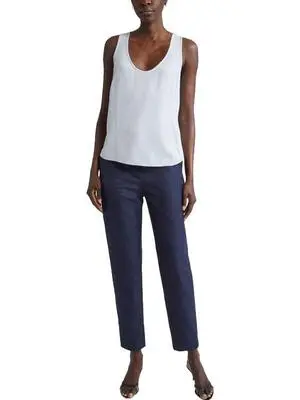 St. John Silk Crepe Shell - Blue Lagoon