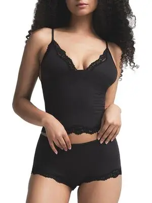 SKIMS Fits Everybody Lace Trim Pajama Set - Onyx