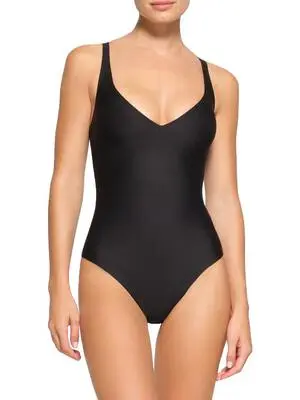 SKIMS Unlined Plunge Thong Bodysuit