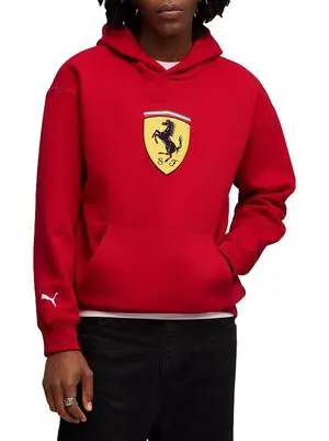 PUMA Scuderia Ferrari Sportswear Shield Pullover Hoodie - Rosso Corsa