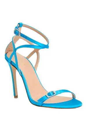 Bruno Magli Bruna Ankle Strap Sandal - Blue Satin