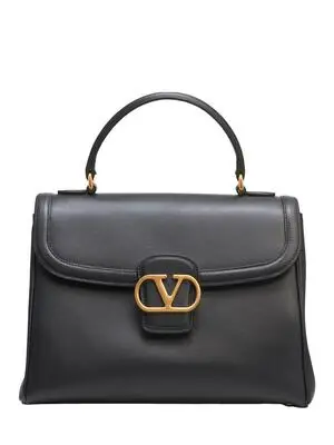 Valentino Garavani Large 9to5 Leather Top Handle Bag - Nero