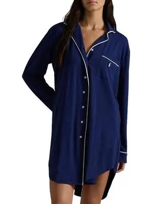 Polo Ralph Lauren Cotton Blend Sleepshirt - Navy