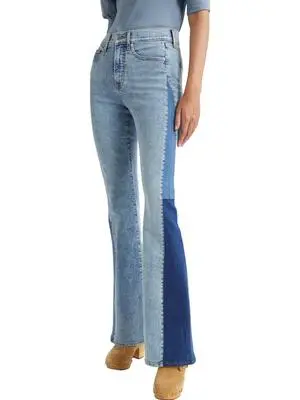 Veronica Beard Beverly High-waist Skinny Flare Jeans - Ripple Dust