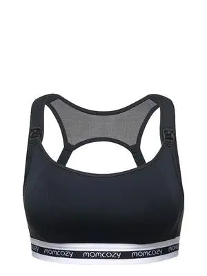 MOMCOZY Low Impact Nursing Sports Bra - Black