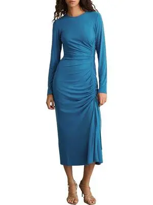 REISS Rosie Long Sleeve Dress - Blue