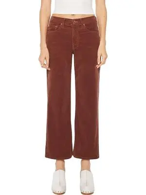 MOTHER The Maven Mid Rise Ankle Wide Leg Corduroy Pants - Hopscotch- Aztec
