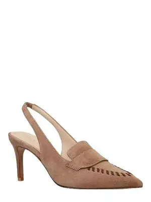Pelle Moda Lucea Pointed Toe Slingback Pump - Taupe